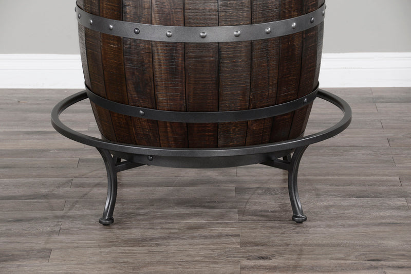 Round Pub Table/ Wine Barrel Base – Tom's Farms