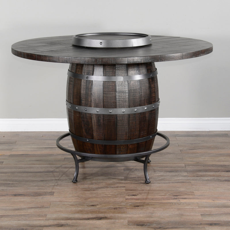 Round Pub Table/ Wine Barrel Base – Tom's Farms